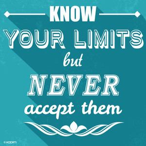 KAARTI Know Your Limits But Never Accept Them (Small) Square Sun Board ...