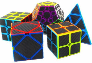 Cuberspeed Speedcubing Bundle Phantom Carbon Fiber Sticker Megaminx ...