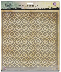 Prima Marketing Psten 60438 Elementals Stencil, 12 By 12 Inch, Scales ...