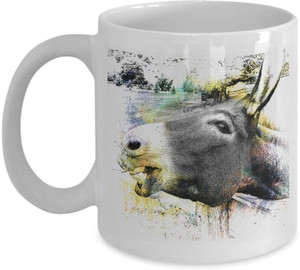 Muggies Magic Donkey Series-White Ceramic Coffee Mug Price in India ...