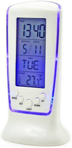 ACE Digital White Blue LCD Alarm, Day Date, Temperature Clock Price in ...