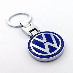 eShop24x7 VOLKSWAGEN VW Blue Heavy Metal imported key ring chrome car ...