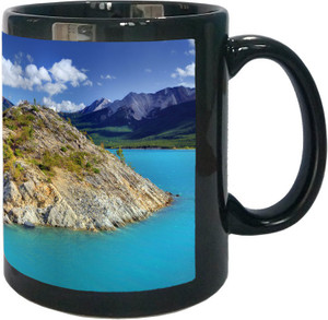 Arkist alberta banff national park little island wallpa Black Ceramic ...