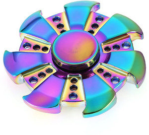 EMOB Shining 7 Blades Rainbow Color Fidget Hand Spinner Toy - Shining 7 ...