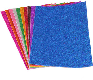 StealODeal Multicolor Art & Craft Glitter Foam Sheet Paper - A4 Size ...