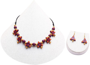 Terramart Terracotta Orange Jewellery Set Price in India - Buy ...