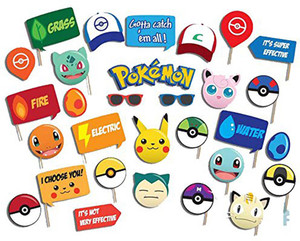 Party Propz POKEMON BIRTHDAY DECORATION/ PHOTO BOOTH PROPS 29 PCS ...