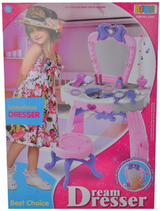 Hamleys Comdaq Dressing Table & Vanity Set - 23 Pieces (Pink) - Comdaq ...
