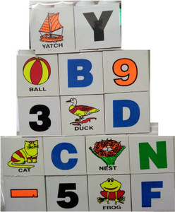 VIVAAN Vivvan ABC / 123 Plastic Blocks Letters Numbers with Box ...