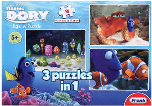 Frank 3 In 1 Finding Dory Puzzle Multicolor 48 Pieces - 3 In 1 Finding ...