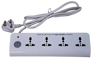 PHILIPS 6A 4-Way Spike and Surge Guard 4 Socket Extension Boards Price ...