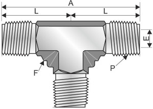 Ks lok Male Tee, Stainless Steel 304, Om Tubes, Tube Fittings, 1/16"NPT ...