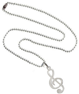 Men Style Treble Clef Music Note Stainless Steel Pendant Set Price in ...