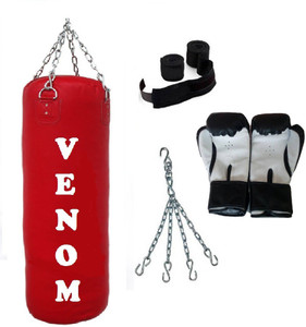 VENOM 8.0 Feet Long, P.U Material, RED Color, Unfilled with Hanging ...