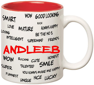 HUPPME Good Personality Andleeb Inner Red Ceramic Coffee Mug Price in ...