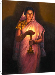 Tallenge Indian Art Collection - Glow of Hope by S.L. Haldankar - Woman ...