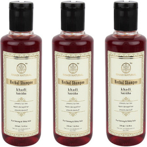 KHADI NATURAL Herbal Satritha Cleanser/Shampoo (Pack of 3) - Price in ...