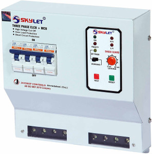 SKYLET Three Phase ELCB + RCCB + ISI Marked 4 pole MCB 63 A with high ...