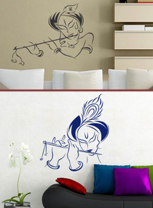 Trends on WALL 79 cm Krishna Ji Self Adhesive Sticker Price in India ...