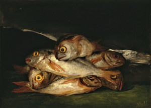 ravgar Still Life With Golden Bream (Fish) by Francisco Goya Canvas ...
