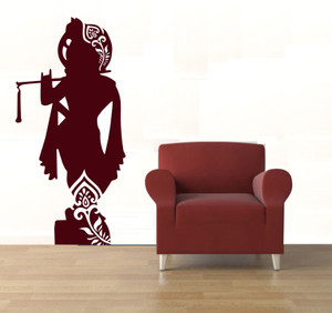 Asmi Collections 80 cm Krishna with Flute Removable Sticker Price in ...