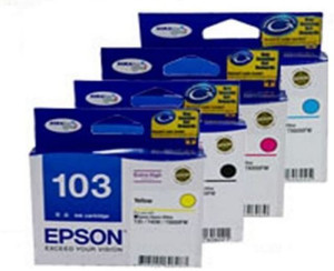 Epson 103 B/C/Y/M [Set of 4] Tri-Color Ink Cartridge - Epson : Flipkart.com