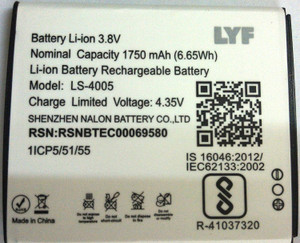 LYF Mobile Battery For LYF LYF Flame 6 LS-4005 1750Mah Price in India ...
