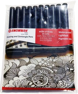 Snowman Drawing, Zentangle & Manga Pens Fineliner Pen - Buy Snowman ...