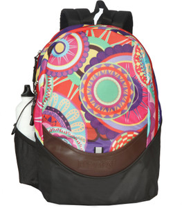 PROLTEX 30 Liters Printed Rangoli Black Casual Backpack 35 L Laptop ...