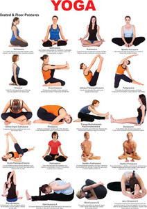 Poster | Yoga Poses Chart | Educational Poster | Yoga Wall Chart ...