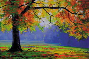 beautiful-tree-painting poster32 Poster Paper Print - Art & Paintings ...