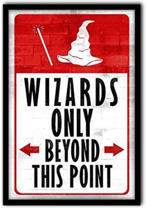 Official "Harry Potter" - Wizards Only , Wall Decor - Home & Office ...