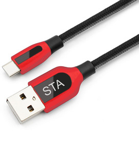 STA USB Type C Cable 2 m Nylon Braided 2.00 Mtr USB "C" Type Fast ...