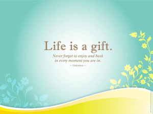 LIFE IS GIFT MOTIVATIONAL ON HI QUALITY LARGE PRINT 36X24 INCHES ...