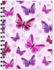 100yellow Notebook | Butterfly Printed Note book | Designer Wire Bound ...