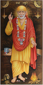 Wall Poster -textured-work-sai-baba-fine-print-rolled- Paper Print ...