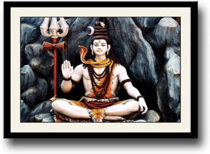 AthahDesigns Religious Wall Poster god-shiva-statue-in-mountains-asf ...