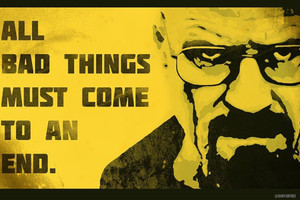 Wall Poster Breaking Bad All Bad Things Must Come To An End In Paper ...