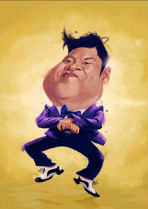 Wall Poster Gangnam Style Cartoon Paper Print - Typography posters in ...