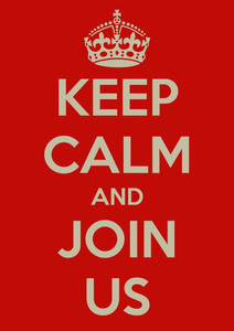 Wall Poster Keep Calm And Join Us Paper Print - Typography posters in ...