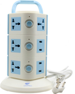 IMPRO Tower Spike Buster - Blue Colour 3 Floor - 4 USB 10 Socket ...