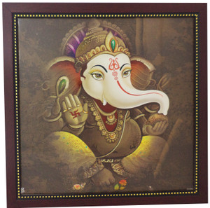 Generic Lord Ganesha (34 cm x 34 cm x 1.5 cm, Red) / Wall Hangings for ...