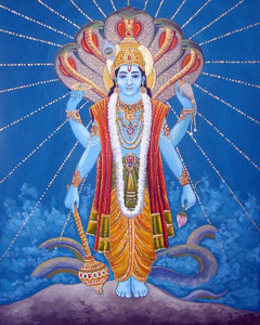 vishnu ji Bhagwan poster on LARGE PRINT 36X24 INCHES Photographic Paper ...