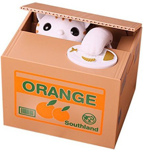 Flyfish@ MoneySavingToy Cat Style Coin Money Box Piggy Bank Collecting ...