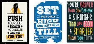Ananya combo-pack-of-motivational-quotes Wall Posters Paper Print ...