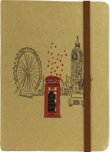 Bag of Small Things Brown London A6 Note Book Single Rule 185 Pages ...