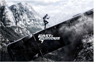 Poster Fast And Furious Paul Walker Bus & Cliff Scene Print Poster on ...