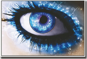 Blue Eye Print Poster on LARGE PRINT 36X24 INCHES Photographic Paper ...
