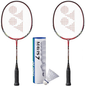 YONEX Combo of Three, Two 'Muscle Power 2 Jr' Badminton Racquet and One ...