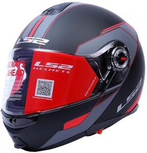 LS2 FF386 Midnight-Flip Up-Matt Black & Red-L Motorbike Helmet - Buy ...